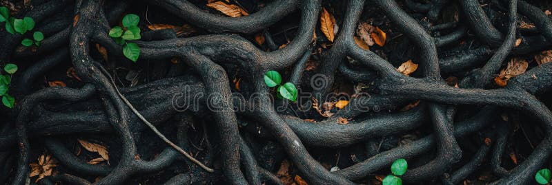 Dark Mysterious Tree Roots Nature Background Texture Forest Ground Old ...