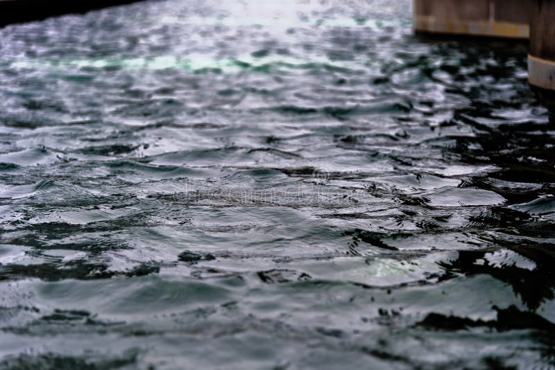 A Dark and Mysterious Water Surface Stock Photo - Image of ripples ...
