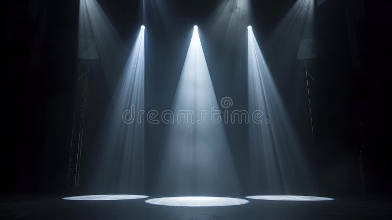 Mysterious Stage with Dramatic Lighting in Dark Ambiance. Perfect for ...