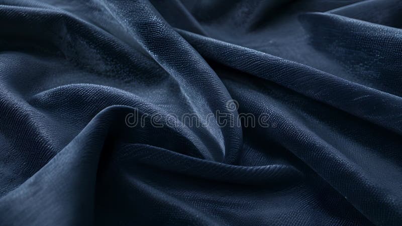 A Dark Navy Blue Faux Suede Fabric with a Smooth and Luxurious Touch ...