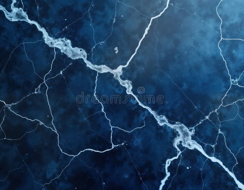 Dark Navy Blue Marble Texture with White Veins. Abstract Pattern on Slab. Ideal for Interior ...