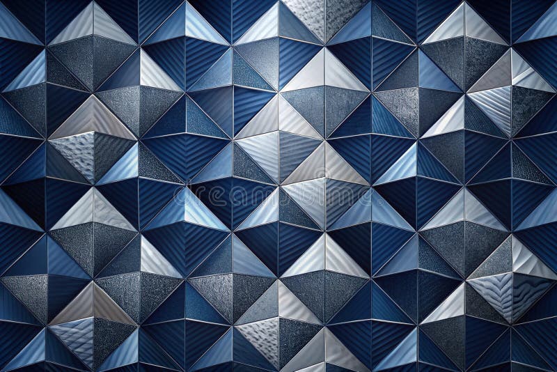 Dark Navy Blue Silver Abstract Geometric Background Stock Illustration ...