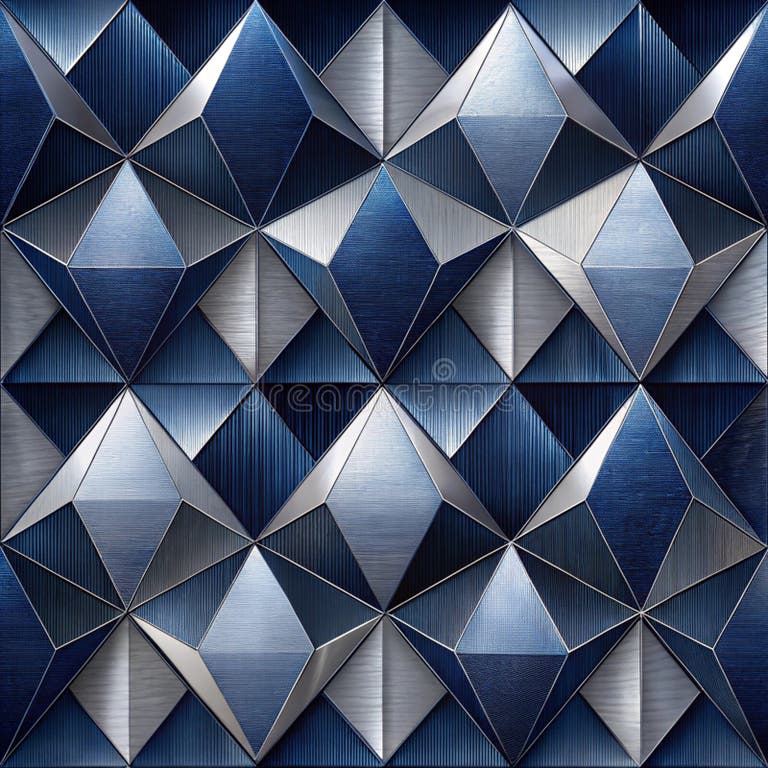 Dark Navy Blue Silver Abstract Geometric Background Stock Illustration ...