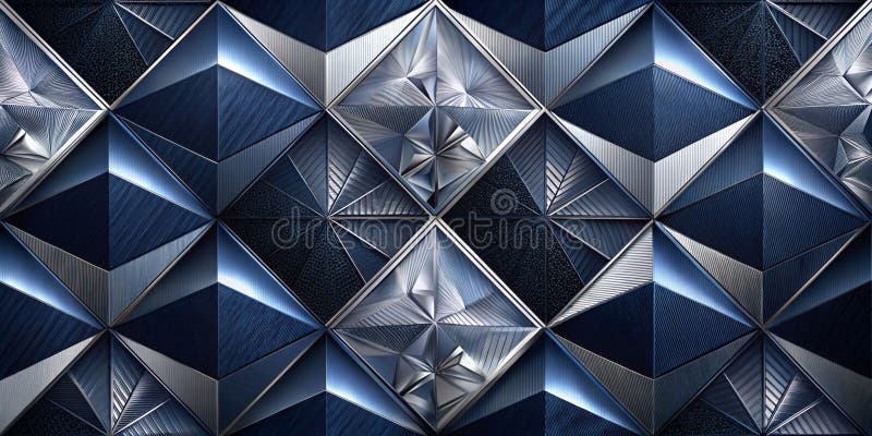 Dark Navy Blue Silver Abstract Geometric Background Stock Illustration ...