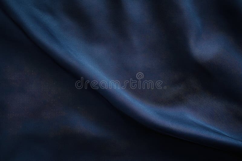 Dark Navy Fabric Texture with Subtle Waves in Studio Shot Background ...