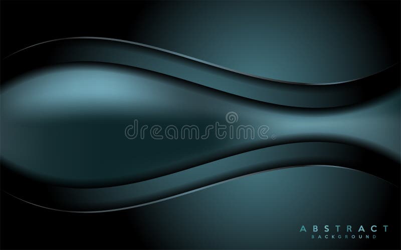 Dark Navy Green Background with Abstract Modern Shape Cutting Design ...