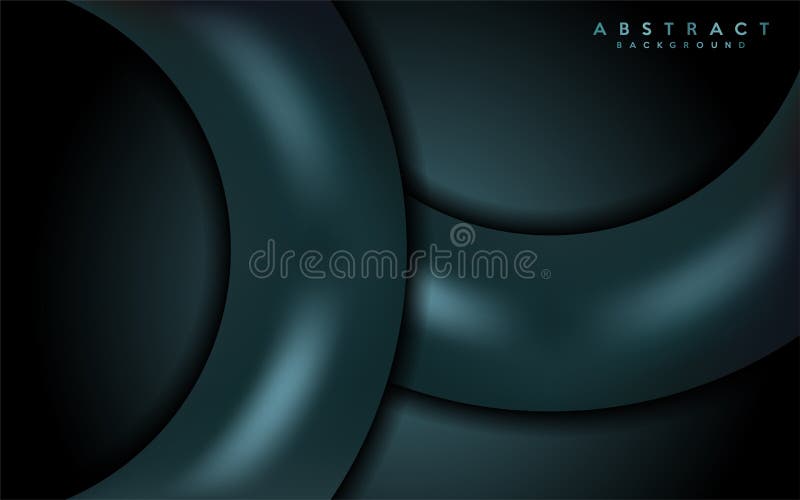 Dark Navy Green Background with Abstract Modern Shape Cutting Design ...