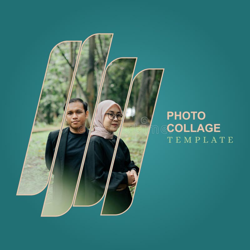 Dark Navy Puzzle Pattern Vector Collage Ideal for Organizing Photos with a Strong, Stylish, and ...