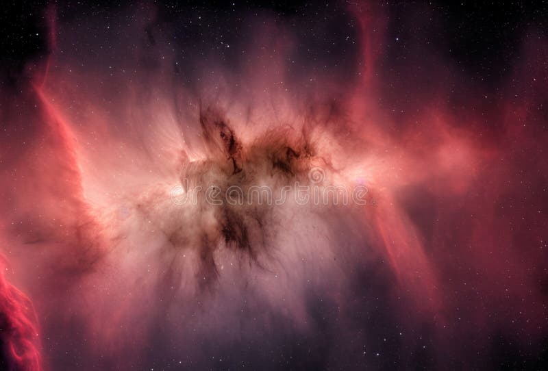 Dark Nebula in Outer Space of Our Galaxy Stock Illustration ...