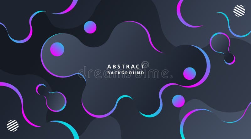 Dark Neon Techno Dynamic Modern Fluid Background Stock Illustration ...