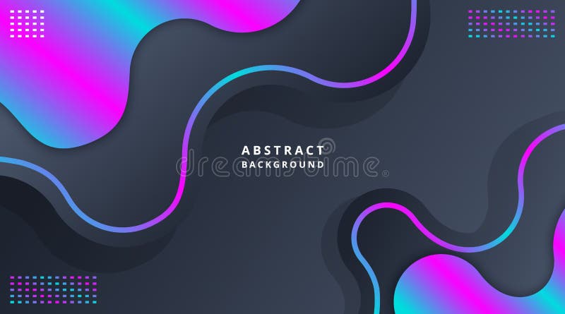 Dark Neon Techno Dynamic Modern Fluid Background Stock Illustration ...