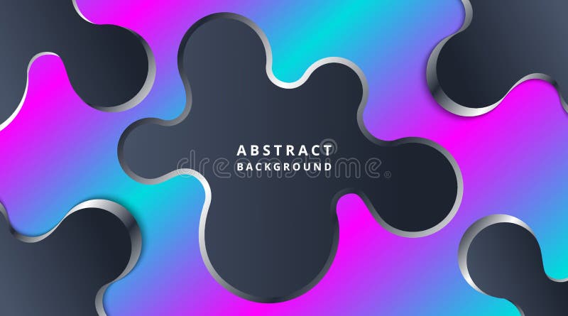 Dark Neon Techno Dynamic Modern Fluid Background Stock Illustration ...