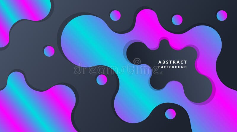 Dark Neon Techno Dynamic Modern Fluid Background Stock Illustration ...