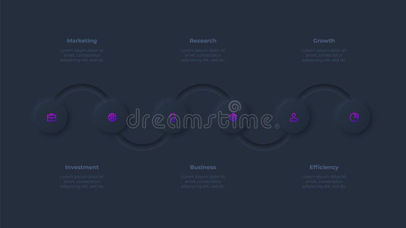 Neumorphic Timeline Infographic. Skeuomorph Concept with 4 Options ...