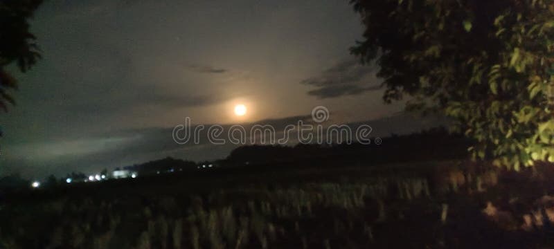 Dark night cloudy moon stock photo. Image of moon, dawn - 290575636