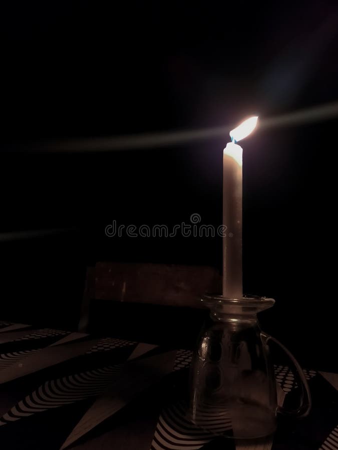 Dark Night Lit by Candlelight Stock Image - Image of dark, good: 263294817