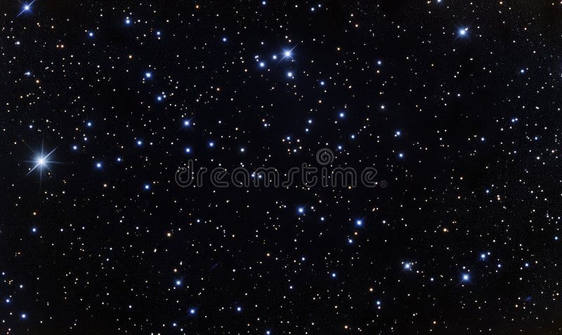 Dark Night Sky with Bright Shiny Stars and Constellations Stock Image ...