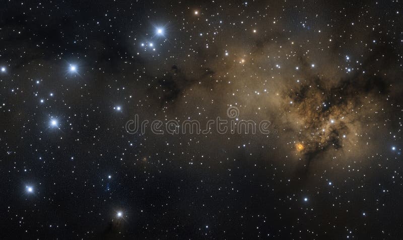 Dark Night Sky with Bright Shiny Stars and Constellations Stock Photo ...