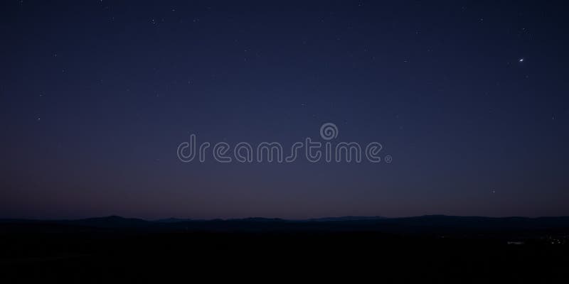 A Dark Night Sky with a Few Stars Twinkling Stock Illustration ...