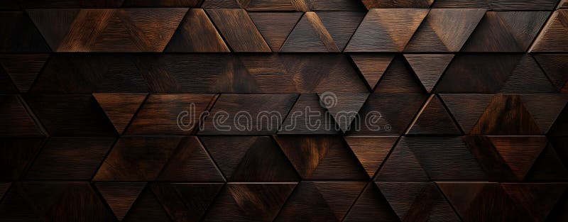 Dark Oak Wood Triangular Wall Paneling Texture Stock Illustration ...