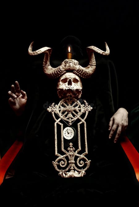 Dark occult practice stock photo. Image of belial, skull - 32317608