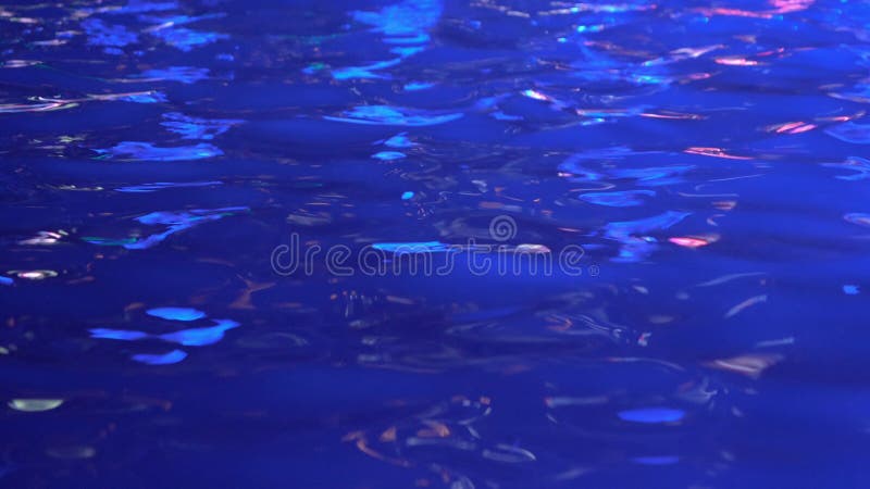 Dark Ocean Blue Water Wave Surface at Night Time Stock Video - Video of ...