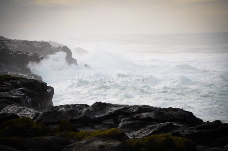 Dark Ocean Cliff stock image. Image of waves, surf, beach - 64499577