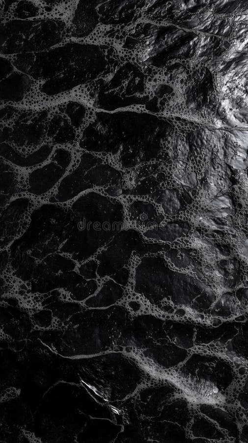 Dark Ocean Waves with Foam Patterns and Shiny Surface Texture Stock ...
