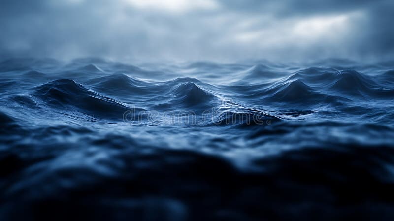 Dark Ocean Waves Under a Stormy Sky Stock Image - Image of aquatic ...