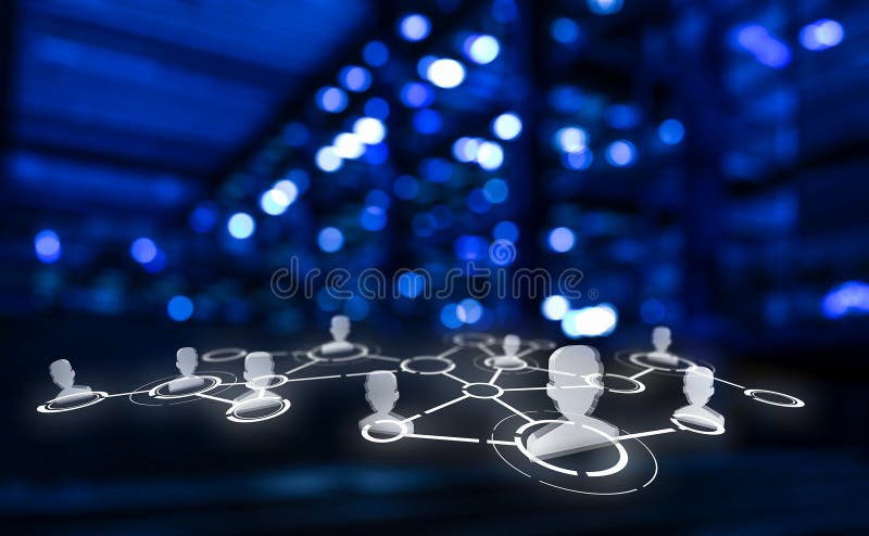 Networking and Modern Technologies. Mixed Media Stock Illustration ...