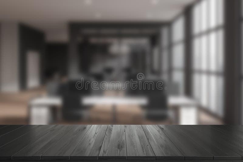 Dark Office Room Interior with Good Display for Advertisement Stock ...