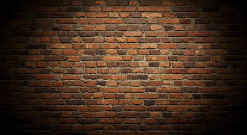 Dark Old Red Brick Wall Texture Background - Grunge Surface Pattern ...