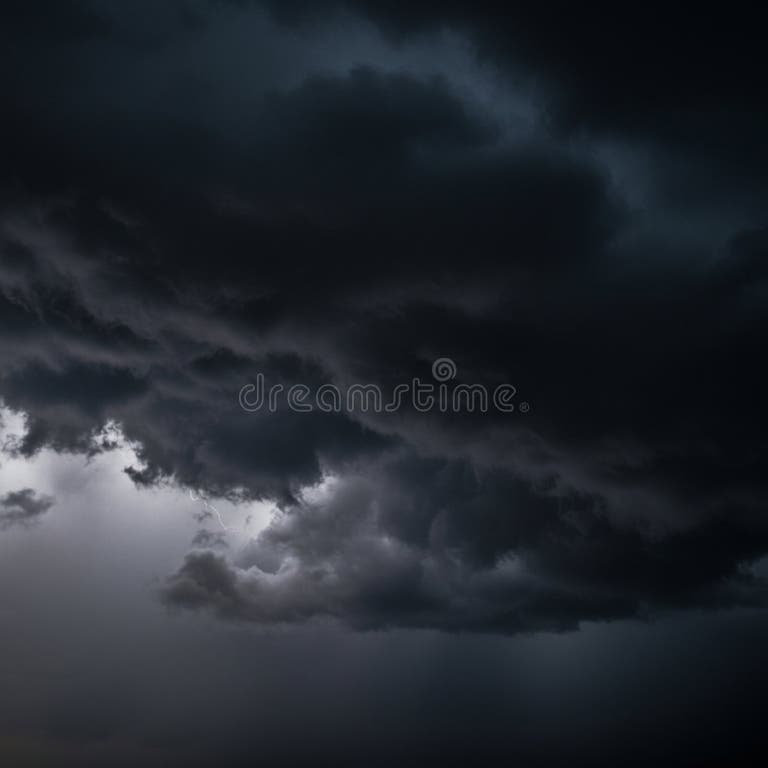 Dark, Ominous Clouds Dominate the Sky, Casting a Foreboding Atmosphere ...