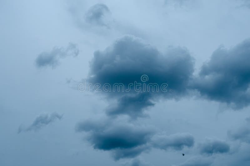 Dark Ominous Clouds. Dramatic Sky Cloud Weather Stock Image - Image of ...