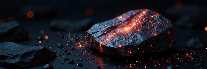 Dark Onyx Stone with Metallic Schillerization Effects on Black ...