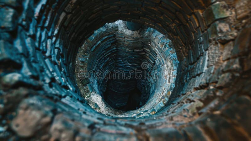 A Dark Opening in a Stone Wall with Water Flowing Out Stock Image ...