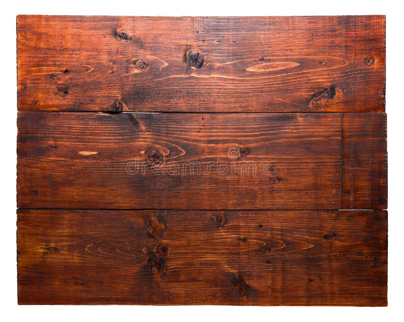 Dark Brown Flat Wood Board Isolated on White Background Stock Image ...