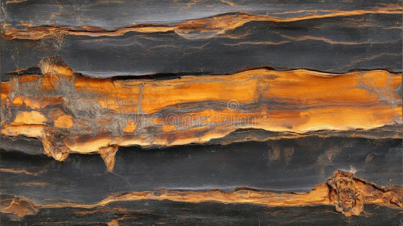 Dark and Orange Patina Wood Texture Displaying Grain Stock Illustration ...