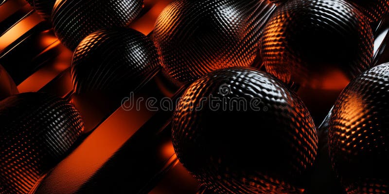 Dark Orange Spherical Carbon Textures Featuring Rich Glossy Patterns ...
