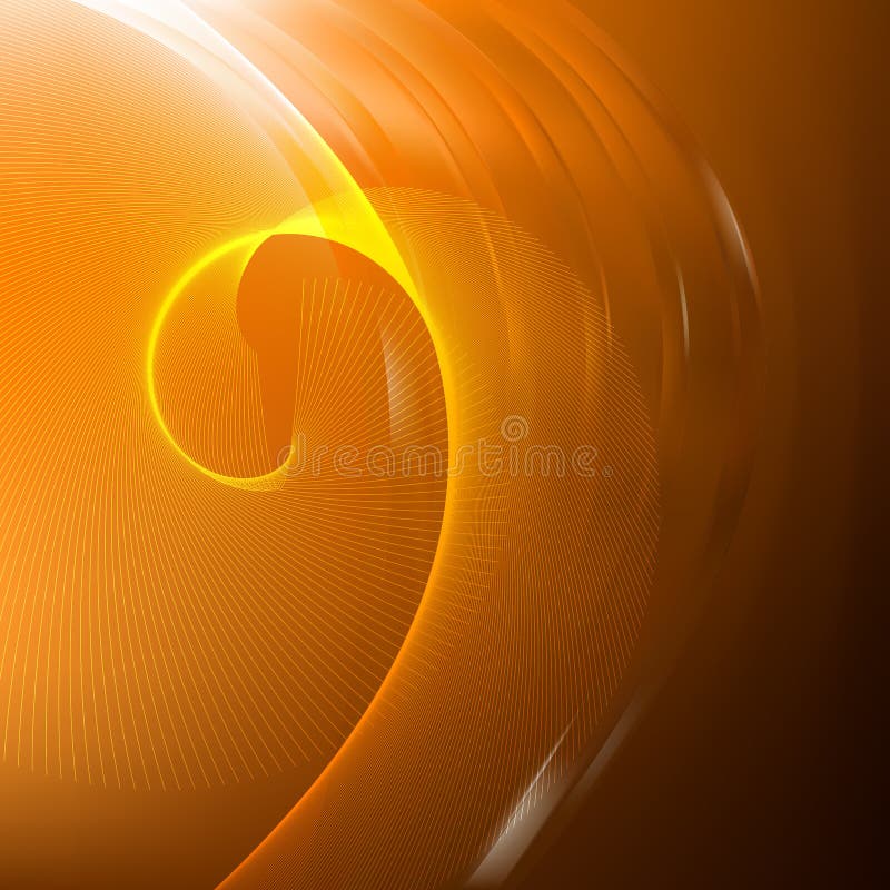 Dark Orange Wavy Lines Background Template Stock Vector - Illustration ...