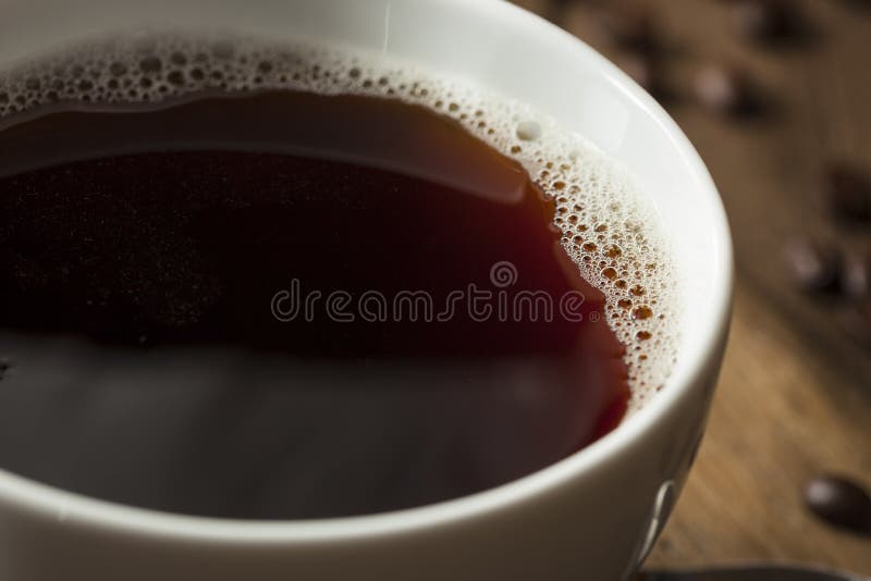 Dark Organic Black Coffee stock photo. Image of saucer - 50962362