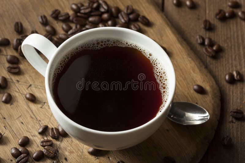 Dark Organic Black Coffee stock photo. Image of roasted - 50962658