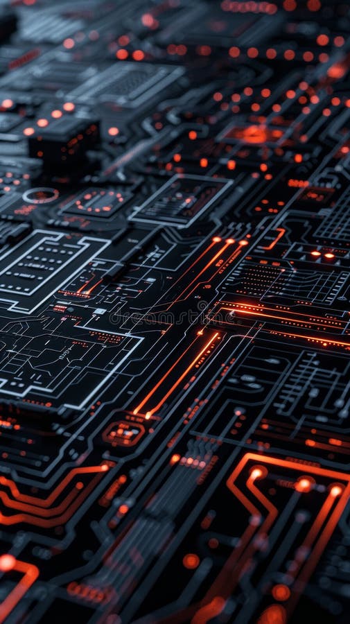 Dark Outline of a Network Defense System. Stock Illustration ...