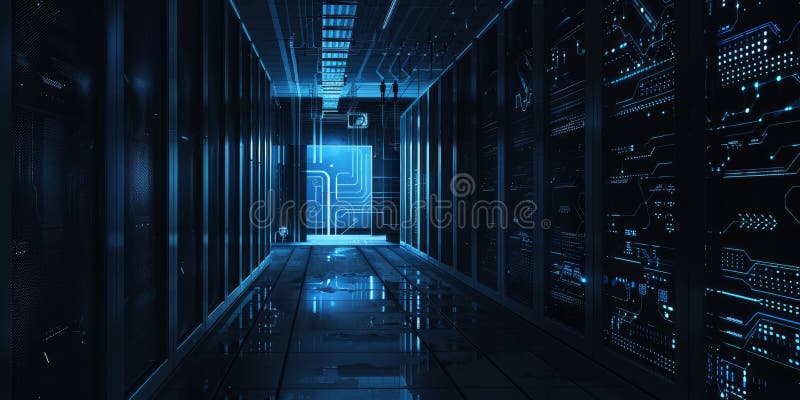 Dark Outline of a Secure Digital Environment. Stock Illustration ...