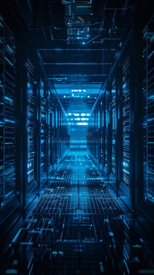 Dark Outline of a Secure Digital Infrastructure. Stock Illustration ...