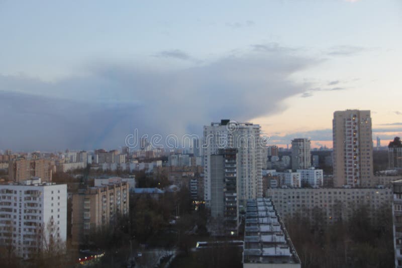 Dark Overcast Sky Over the City during the Day Stock Image - Image of ...