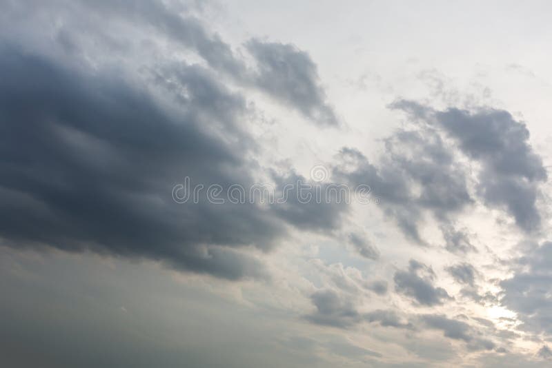 Dark Overcast Sky with Rain Clouds before Thunderstorm Stock Photo ...