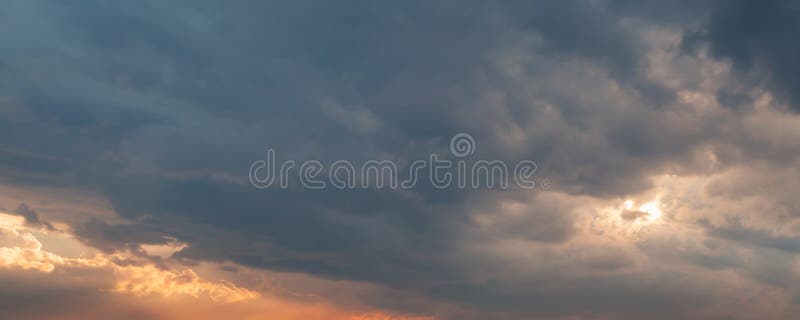 Dark Overcast Sky at Sunset Stock Image - Image of morning, backdrop ...