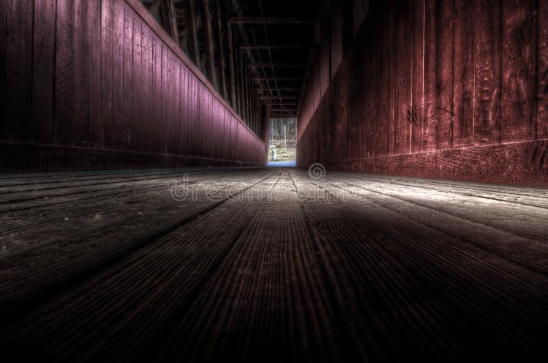 Dark Passage stock photo. Image of bridge, lights, door - 24075926