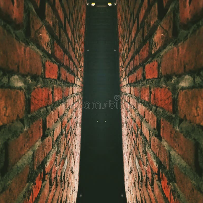 A Dark Passage between Two Old Walls that Never Ends Stock Photo ...